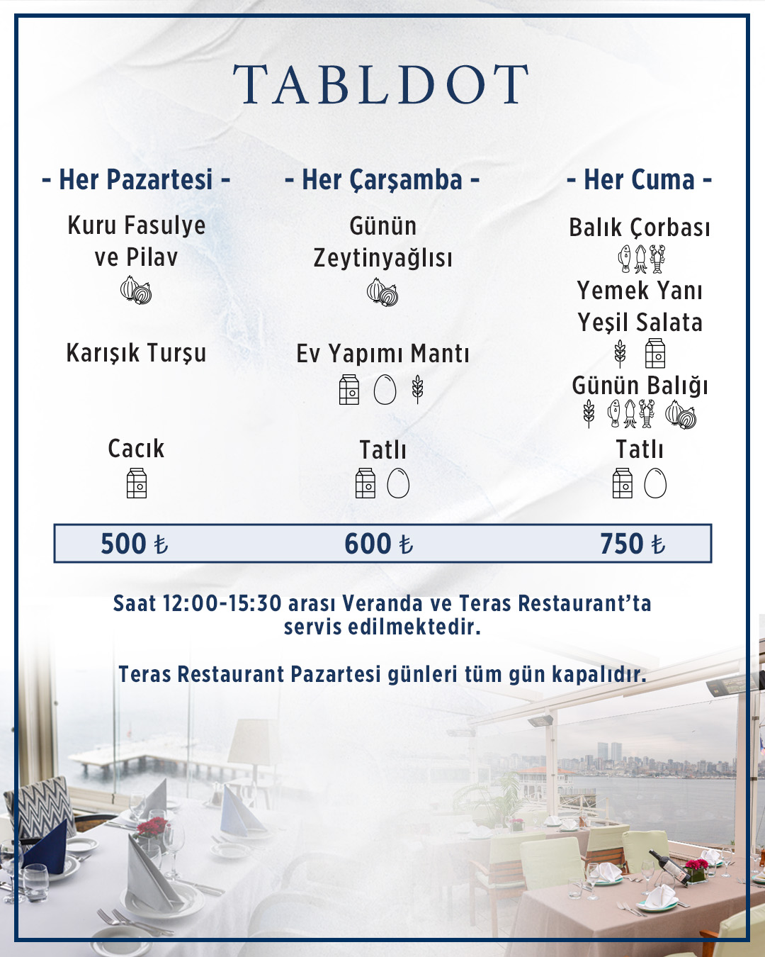 Tabldot | Moda Deniz Kulübü 1935